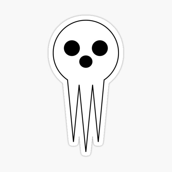 "Soul Eater skull" Sticker for Sale by candy-arts | Redbubble