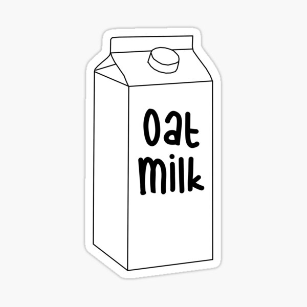 "Oat Milk " Sticker for Sale by edajylix | Redbubble