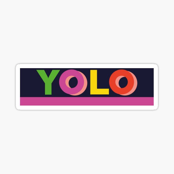 "YOLO" Sticker for Sale by metrodesignuk | Redbubble