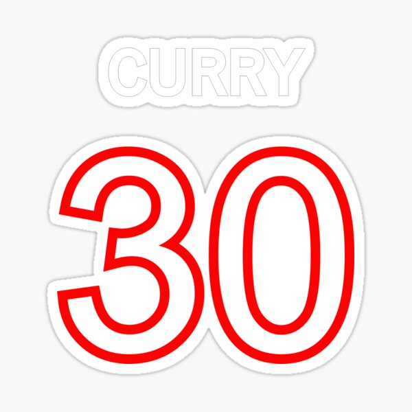 "NBA curry 30" Sticker for Sale by yamatokimber | Redbubble