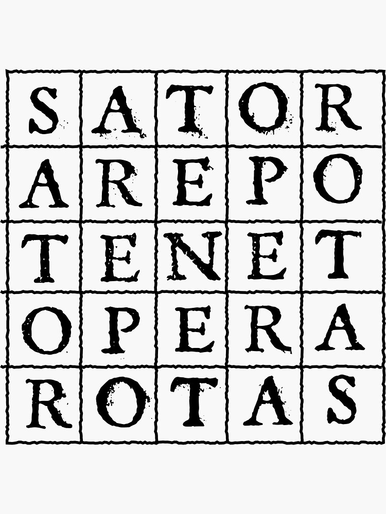 "Sator Square Word Rotas Palindrome" Sticker for Sale by ...