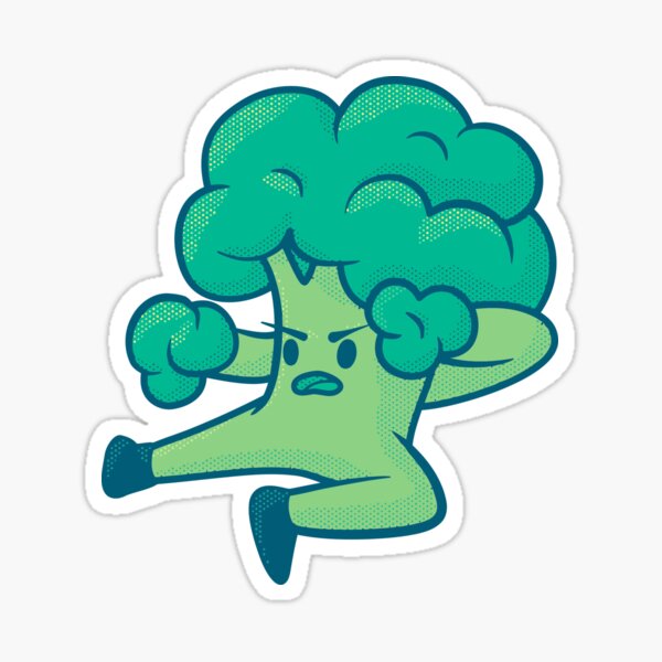 Happy Broccoli Stickers | Redbubble