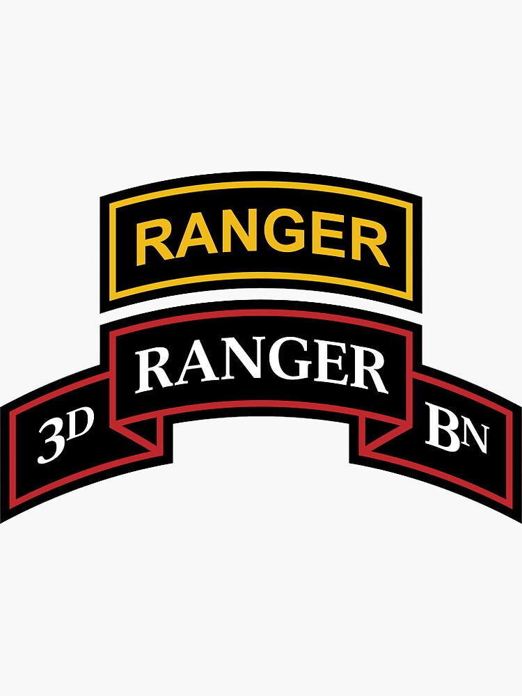"3rd Ranger Battalion Scroll" Sticker for Sale by RedbeardRanger ...
