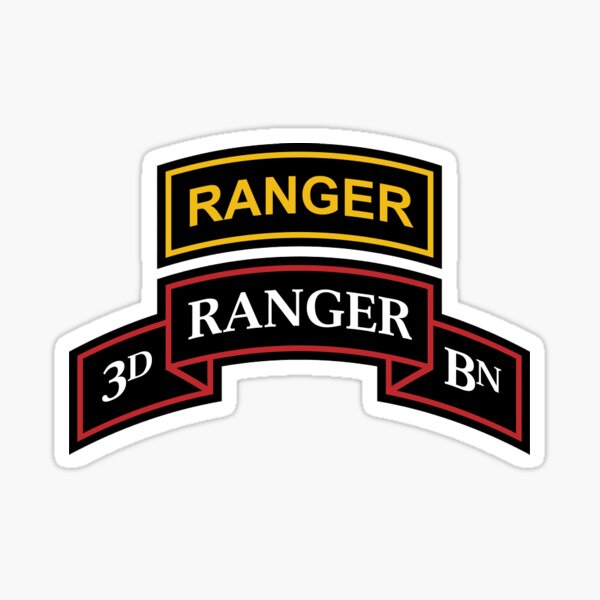 "3rd Ranger Battalion Scroll" Sticker for Sale by RedbeardRanger ...