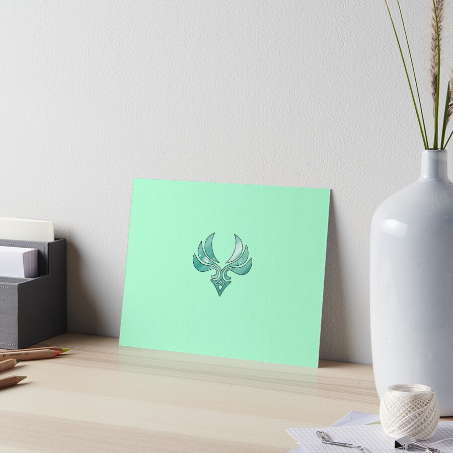 "anemo symbol genshin impact" Art Board Print by johnsilvester | Redbubble