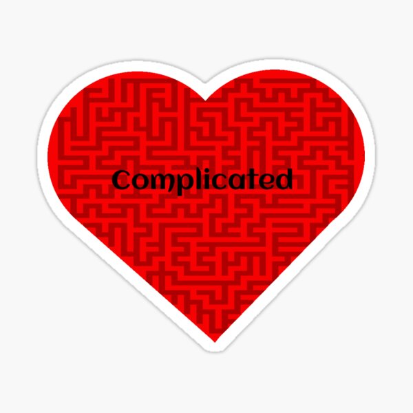 "Complicated " Sticker for Sale by theogat | Redbubble
