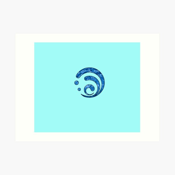 "hydro symbol genshin impact" Art Print for Sale by johnsilvester ...