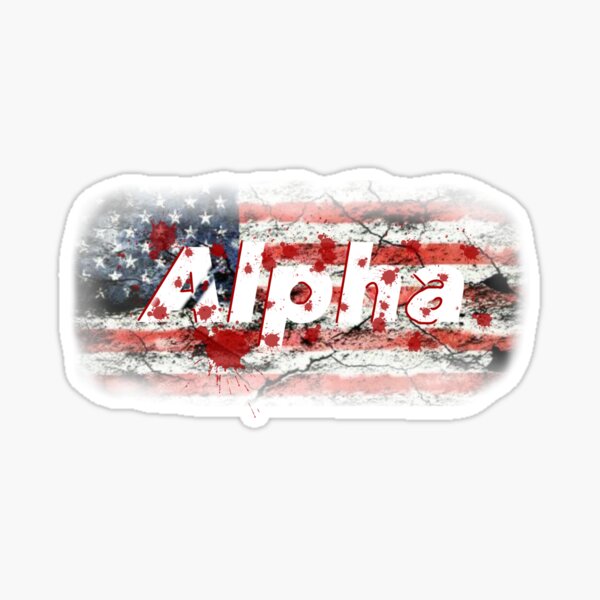 "Alpha America" Sticker for Sale by JohnPC123 | Redbubble