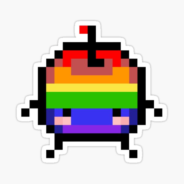 "Rainbow Pride Junimo" Sticker by morgans-photos | Redbubble