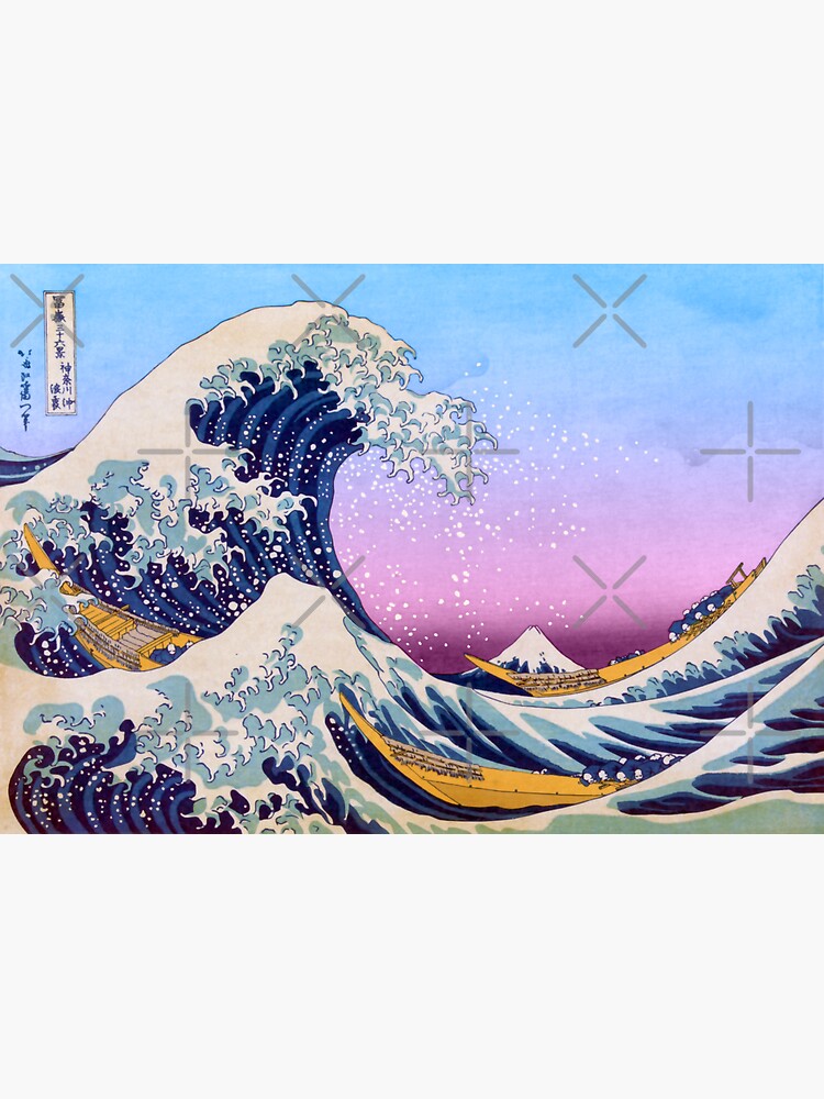 Pegatina «La gran ola de Kanagawa - por Hokusai» de vertigocreative ... Pegatina «La gran ola de Kanagawa - por Hokusai» de vertigocreative ...