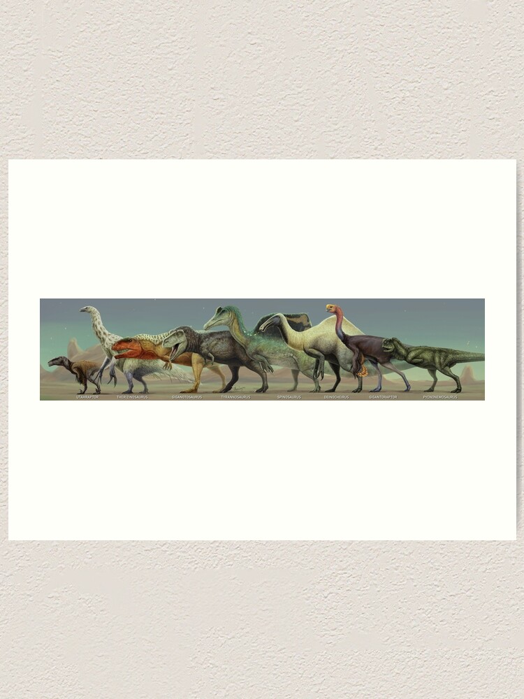 "LARGE THEROPOD DINOSAURS. 2021 poster edit" Art Print by mariolanzas ...