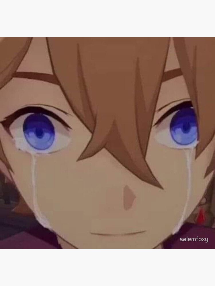 "Genshin impact sad childe " Sticker by salemfoxy | Redbubble