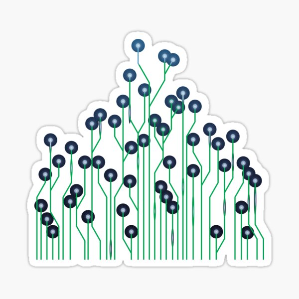 "Circuit trace lines and soldering on PCB" Sticker for Sale by ...