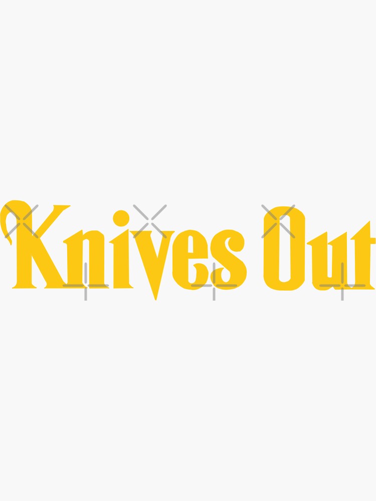 "Knives Out Logo" Sticker for Sale by stickersyndrome | Redbubble