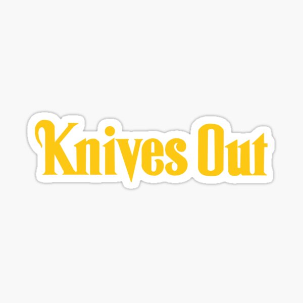 "Knives Out Logo" Sticker for Sale by stickersyndrome | Redbubble
