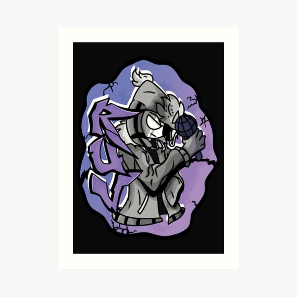 "fnf cool ruv graffiti art" Art Print for Sale by Ruvolchik | Redbubble