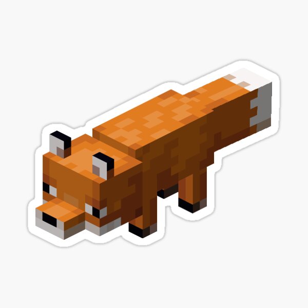"Minecraft Fox" Sticker for Sale by natorAID | Redbubble