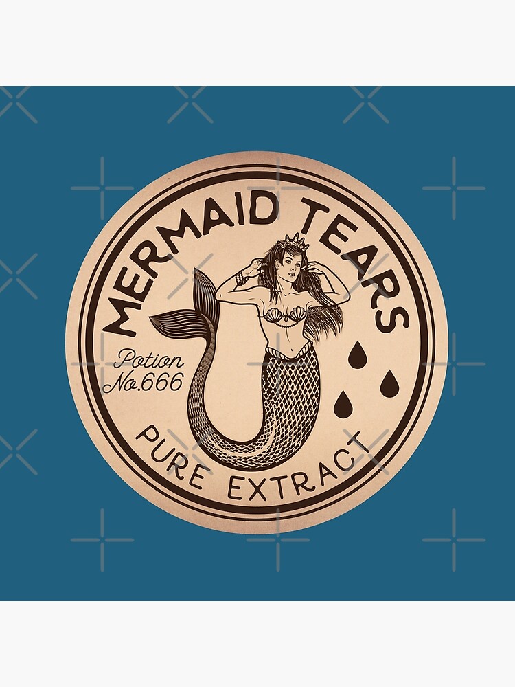 "Mermaid Tears Potion Vintage Label" Art Board Print for Sale by ...
