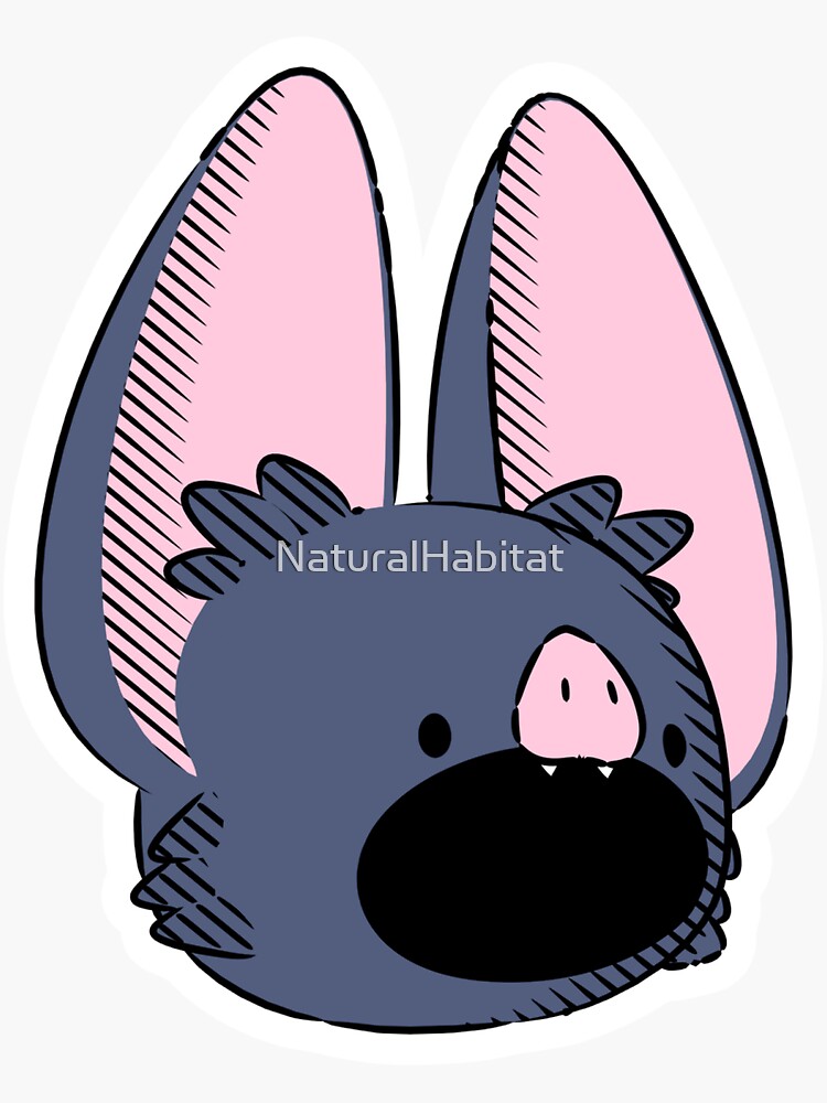 "Screaming Bat Head" Sticker for Sale by NaturalHabitat | Redbubble