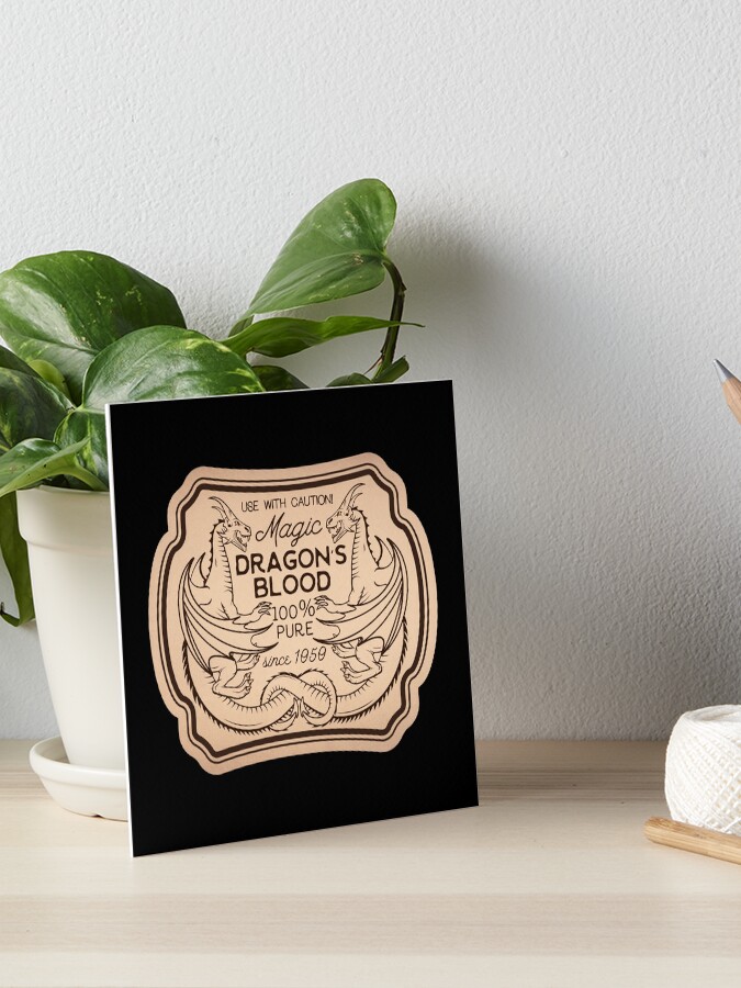 "Dragons Blood Potion Vintage Label" Art Board Print for Sale by ...