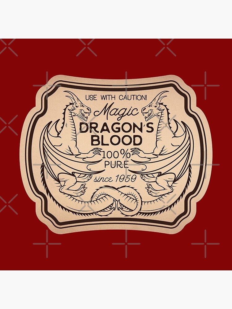 "Dragons Blood Potion Vintage Label" Poster for Sale by KrisSidDesigns ...
