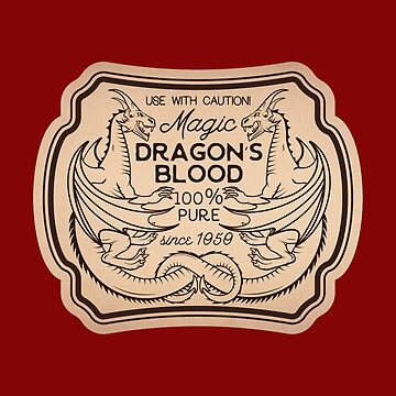 "Dragons Blood Potion Vintage Label" Sticker for Sale by KrisSidDesigns ...