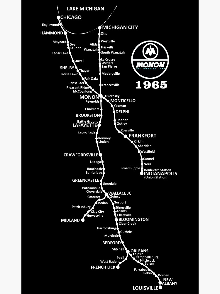 "1965 MONON RAILROAD SYSTEM" Sticker for Sale by rail-line-art | Redbubble