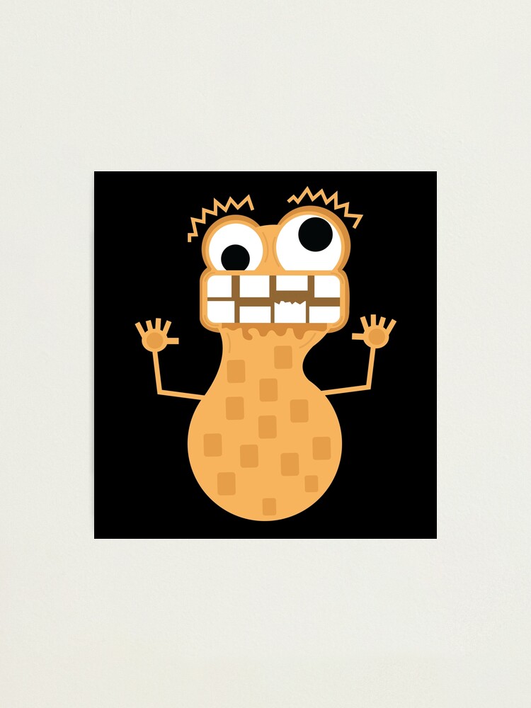 Lámina fotográfica «Personaje de mantequilla de maní loco con las manos ...