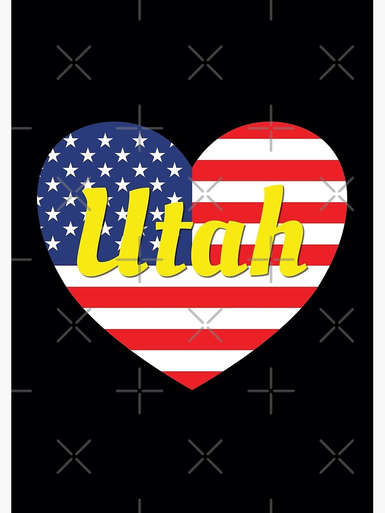 "Utah American Flag Heart - Utah" Poster for Sale by DPattonPD | Redbubble