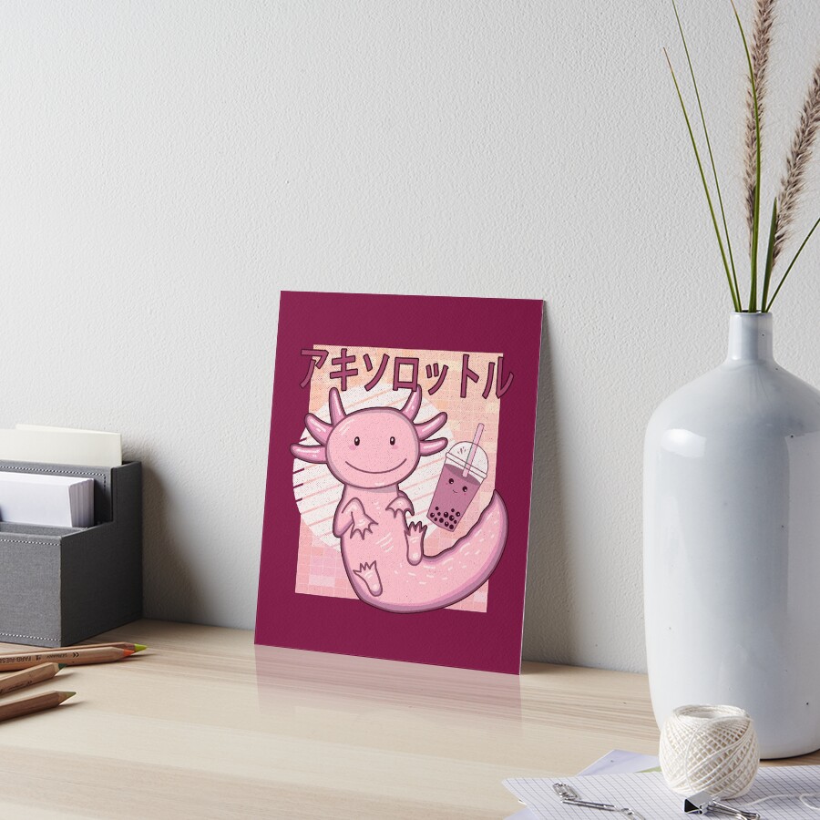 "Japanese Otaky Style Axolotl" Art Board Print by GrimButterfly | Redbubble