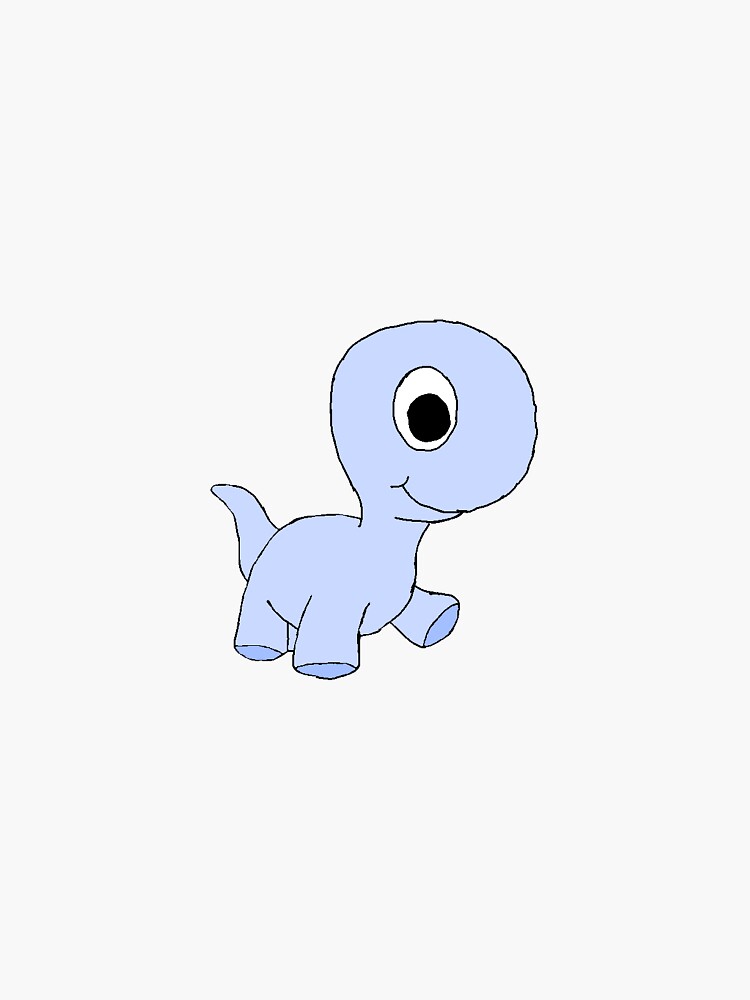 "Blue baby dinosaur " Sticker by emmyh13 | Redbubble