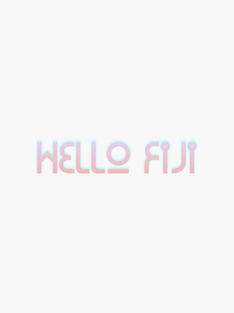 "Hello Fiji" Sticker for Sale by HelloFiji | Redbubble