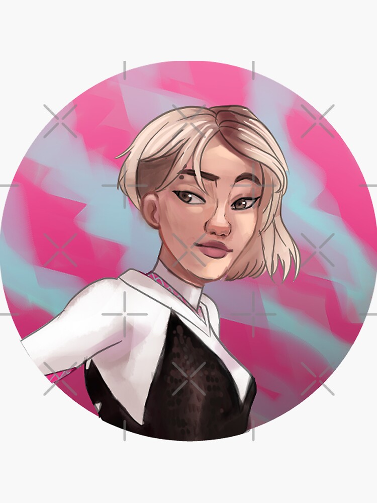 "Gwen Stacy Spider-Woman " Sticker for Sale by HiruPopOfficial | Redbubble