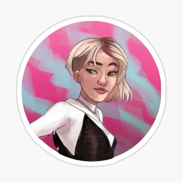 "Gwen Stacy Spider-Woman " Sticker for Sale by HiruPopOfficial | Redbubble