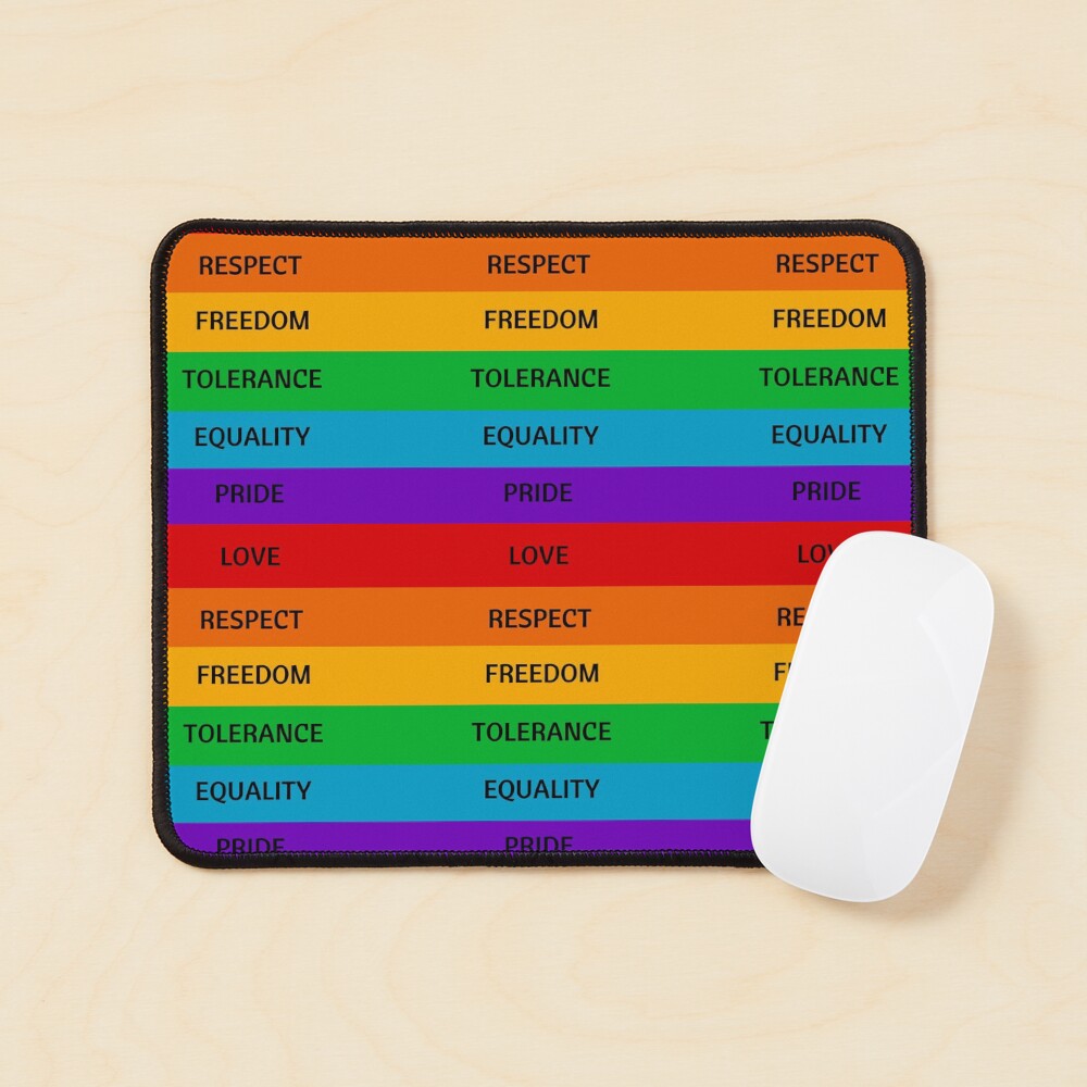 "Pride Flag - Love Respect Freedom Tolerance Equality Pride" Poster for ...