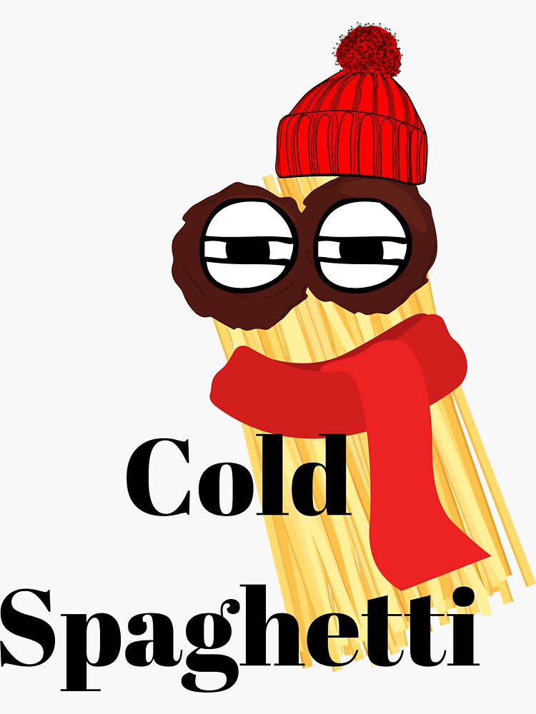 "Cold Spaghetti" Sticker for Sale by Mamagear | Redbubble