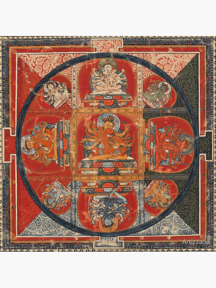 "Mandala Manjuvajra Tantric" Sticker for Sale by Artizzane | Redbubble