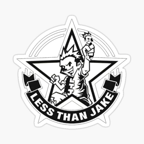 "punk band music best logo less than jake gajiumr best logo" Sticker ...