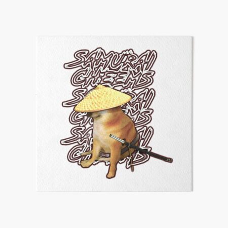 "Samurai Cheems art " Art Board Print by Ismail-Freeman | Redbubble