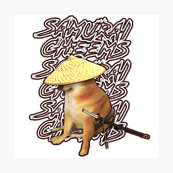 "Samurai Cheems art " Photographic Print for Sale by Ismail-Freeman ...