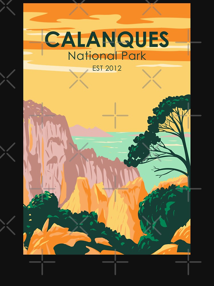 "Calanques National Park France Vintage" T-shirt for Sale by ...