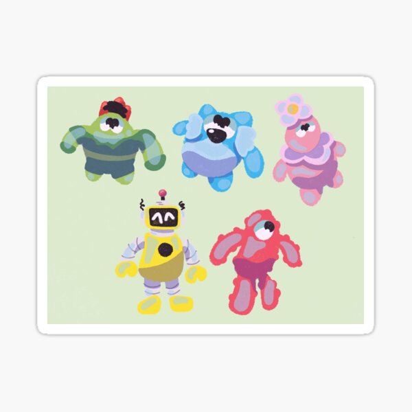 "Yo Gabba Gabba Friends" Sticker for Sale by HaileyDorritie | Redbubble
