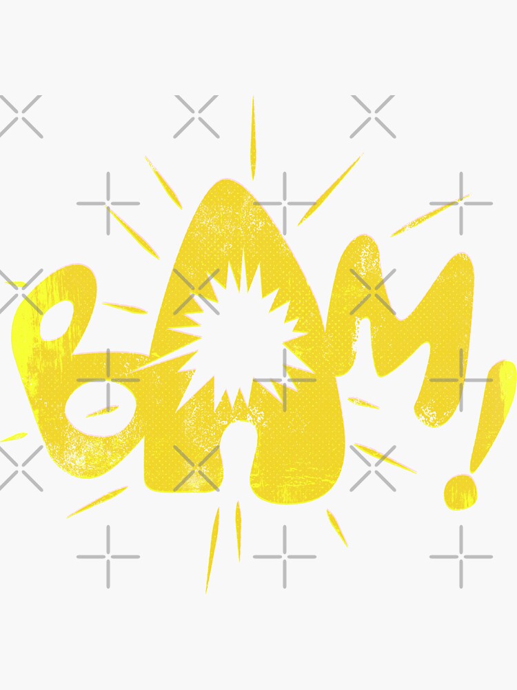 "Bam! Superhero sound effect" Sticker for Sale by GraficBakeHouse ...