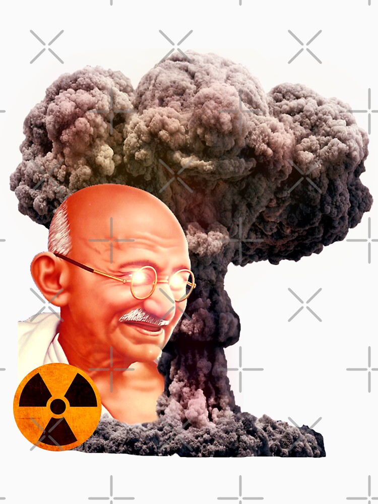 "Gandhi the nuke lover : nuclear Gandhi" T-shirt for Sale by Fozadone ...