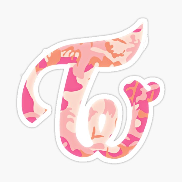 "Twice- Logo Pink Camo" Sticker for Sale by bballcourt | Redbubble