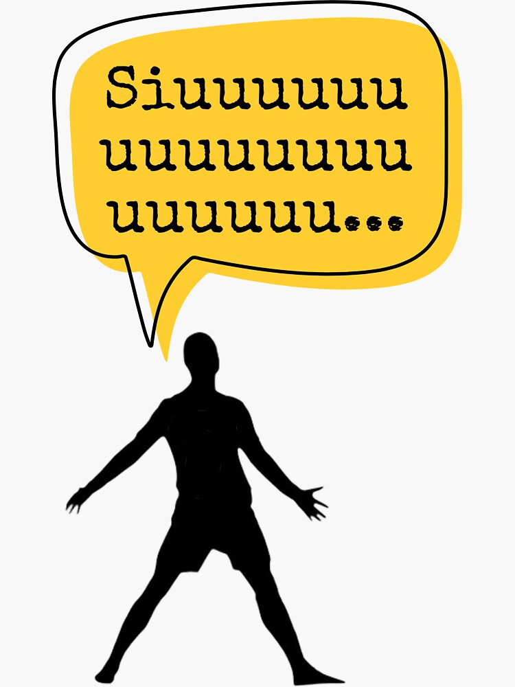 "Siuuu cristiano ronaldo CR7" Sticker for Sale by sizamix | Redbubble