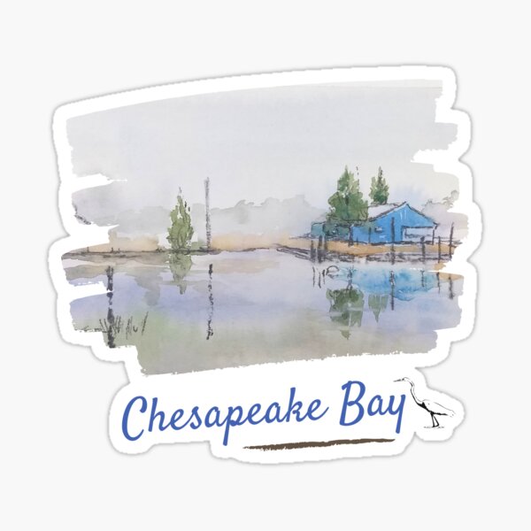 "Chesapeake Bay Swash" Sticker for Sale by PaschalDesign | Redbubble