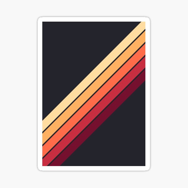 "70s Vintage Retro Stripes" Sticker by ind3finite | Redbubble