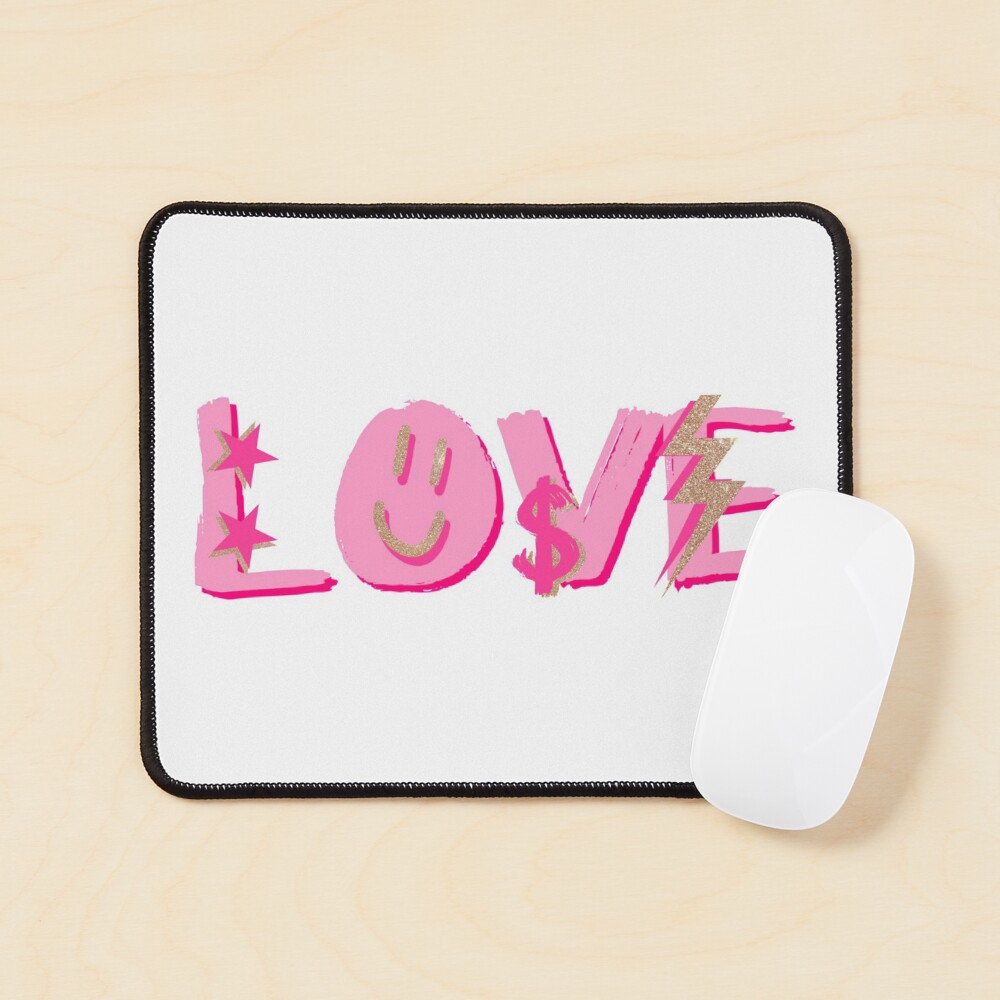 "preppy LOVE - pink and gold" Sticker for Sale by Julia Santos | Redbubble