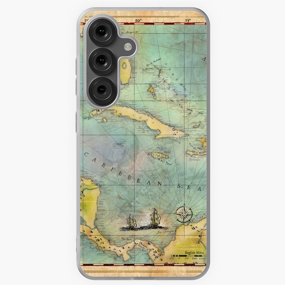 "Caribbean Pirate + Treasure Map 1660" Poster for Sale by forge22 ...
